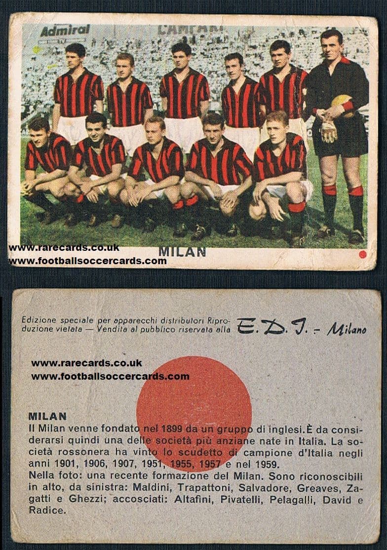 1961 Greaves AC Milan EDI gum