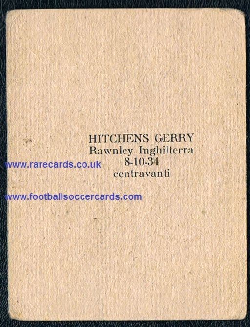 1962 Aston Villa Gerry Hitchens Orvedo