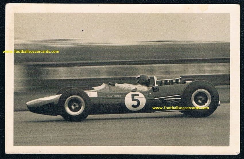 1965 Jim Clark F1 World Champion ORIGINAL PHOTO from the GB Grand Prix ...
