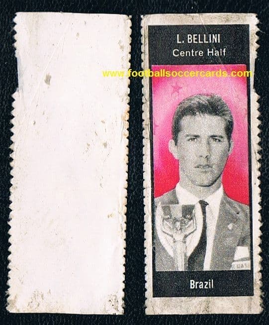 1966 A&BC Gum WC66 stamp of Bellini Brazil captain