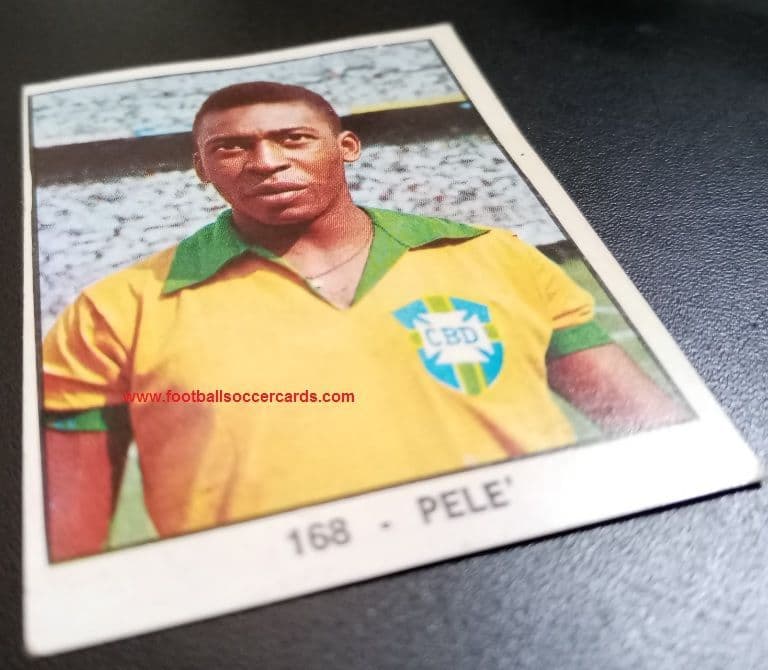 1966 Pele Valida Campioni dello Sport Panini card with AMR & handling ...