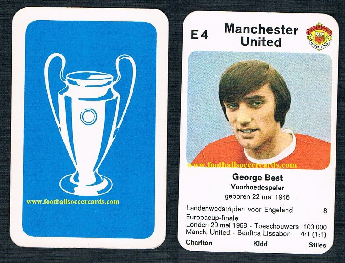1968 Quartets George Best card from the Netherlands