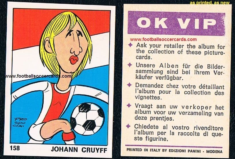 1973 MINT Johan Cruyff Panini OK VIP untouched straight from the packet ...