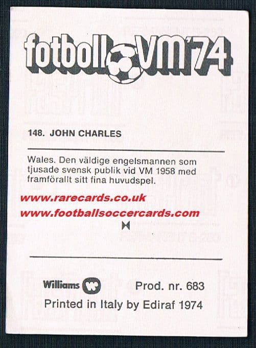 1974 John Charles WILLIAMS Sweden