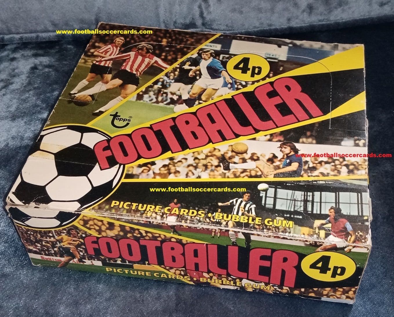 1977 Topps Footballer A&BC Gum cards box carton Newcastle Chelsea ...