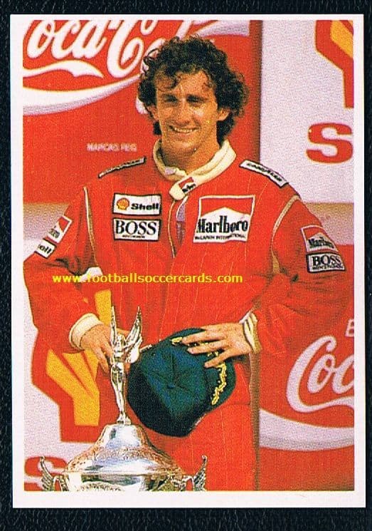 1980s Alain Prost Poulain chocolates sticker France Series 44 no 22