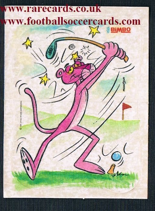1980s Bimbo Pink Panther golf sticker from Spain