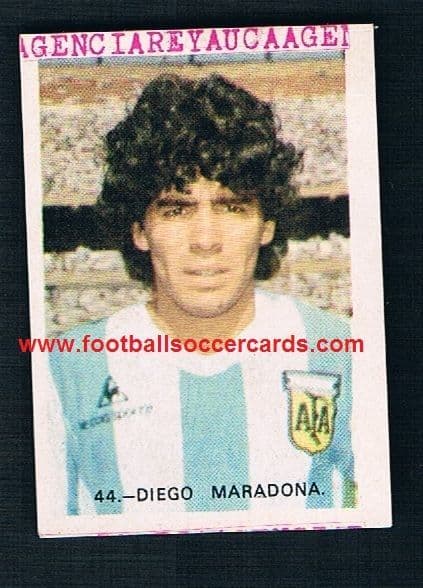 1982 Maradona on a Venezuelan sticker from WC82