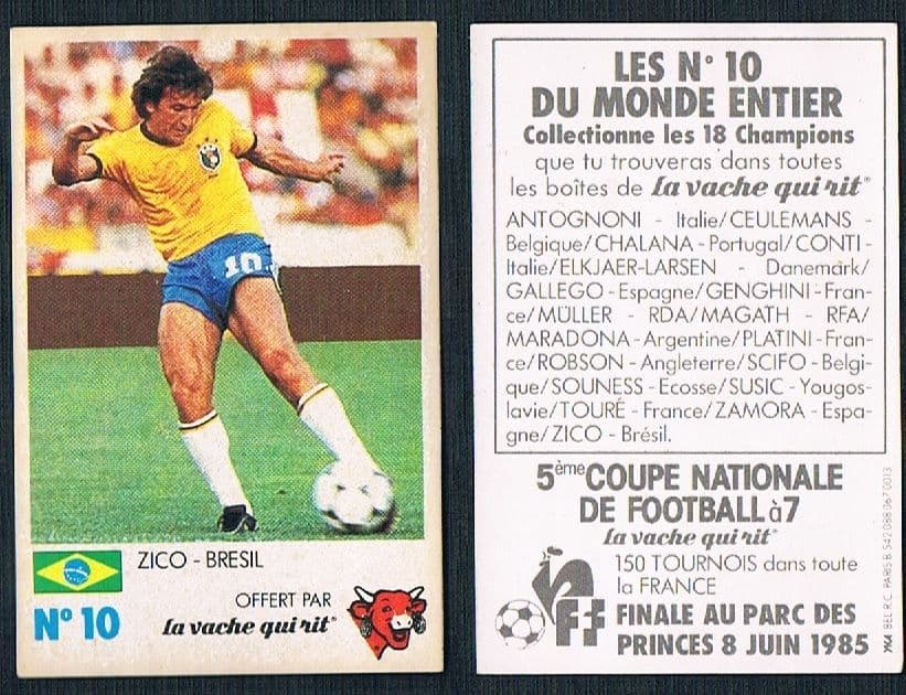 1985 ZICO French card by Laughing Cow cheese