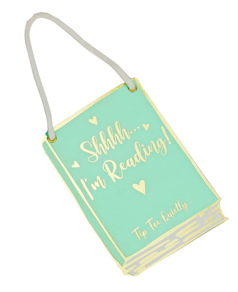 V50487 - Shh Im Reading Door Sign - DS459 6PK