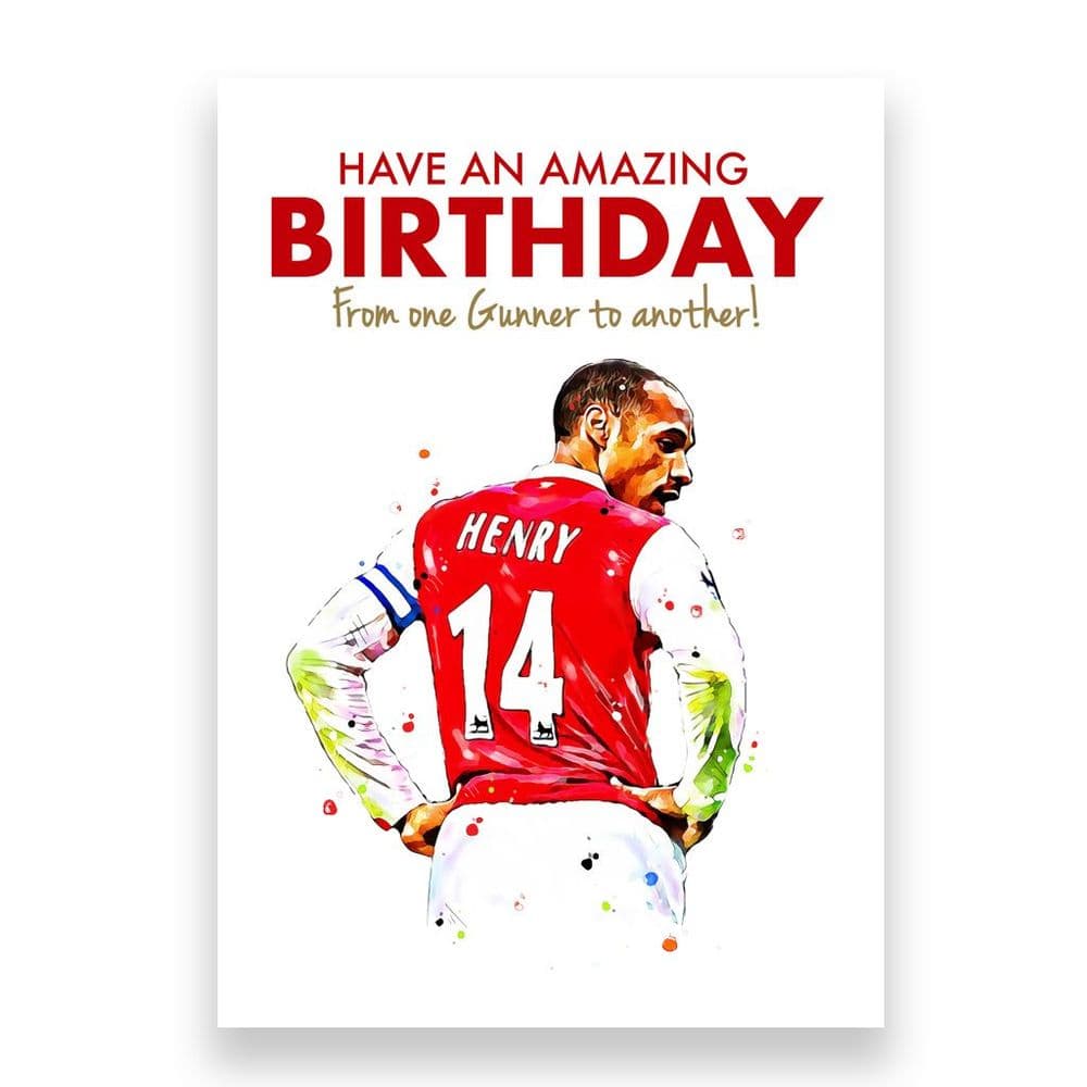 Arsenal Birthday Card Thierry Henry