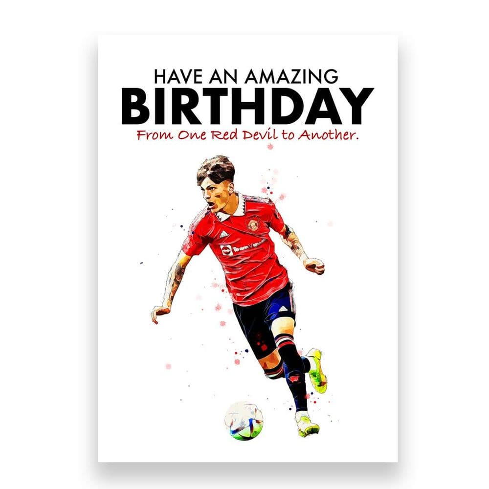 Manchester United Birthday Card Alejandro Garnacho