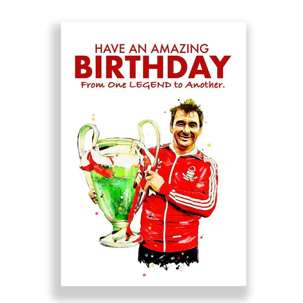 Nottingham Forest Birthday Card Brian Clough