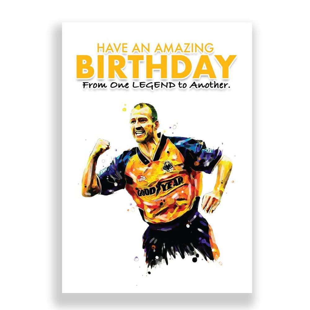 Wolves Birthday Card Steve Bull