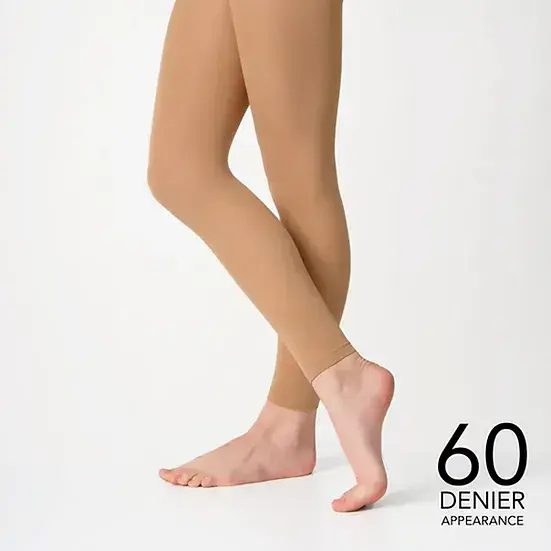 SILKY Dance Footless Jazz Tights 60 Denier Child Sizes Tan