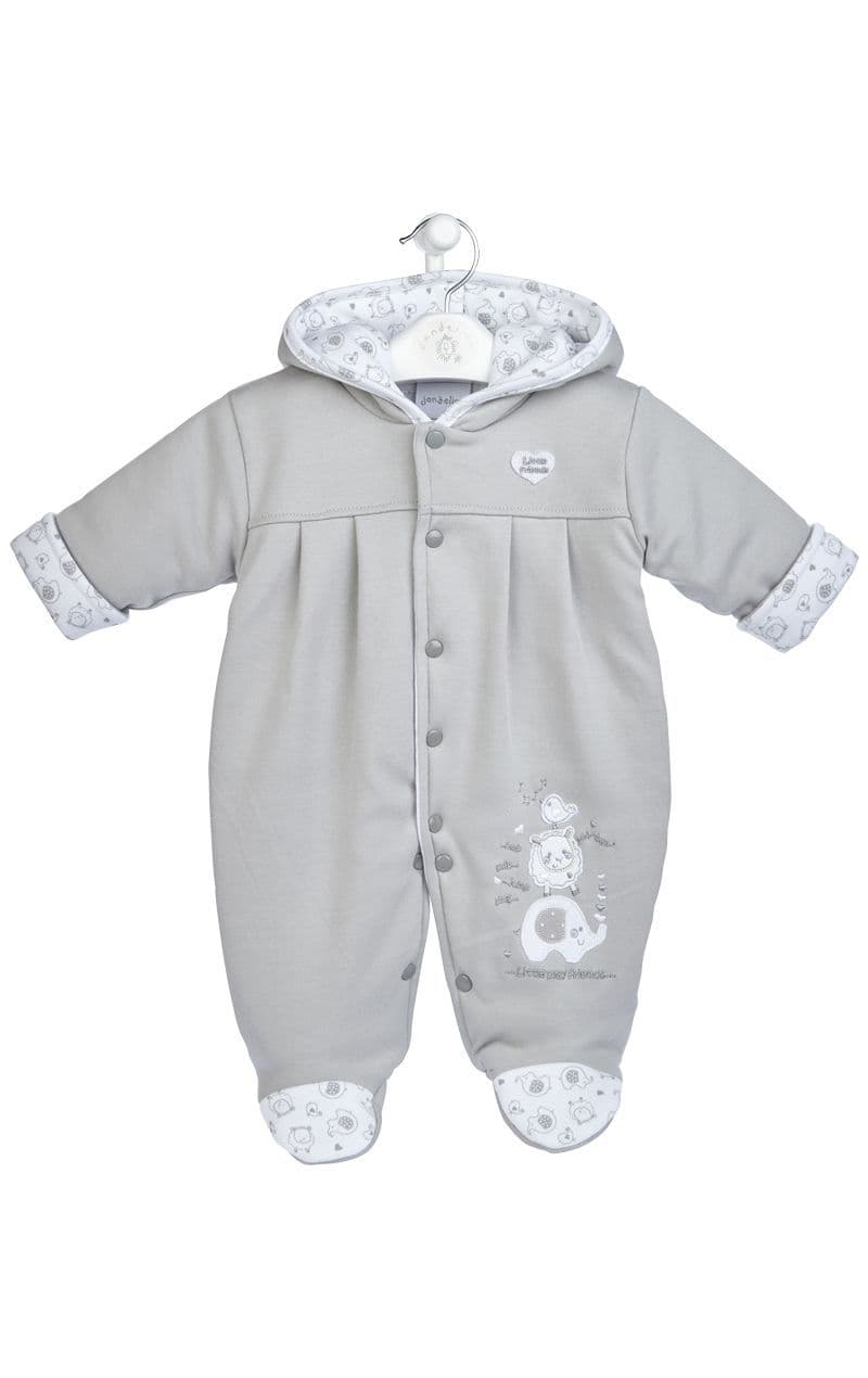 Tiny Baby | Bear Cotton pramsuit | Newborn size | Cream