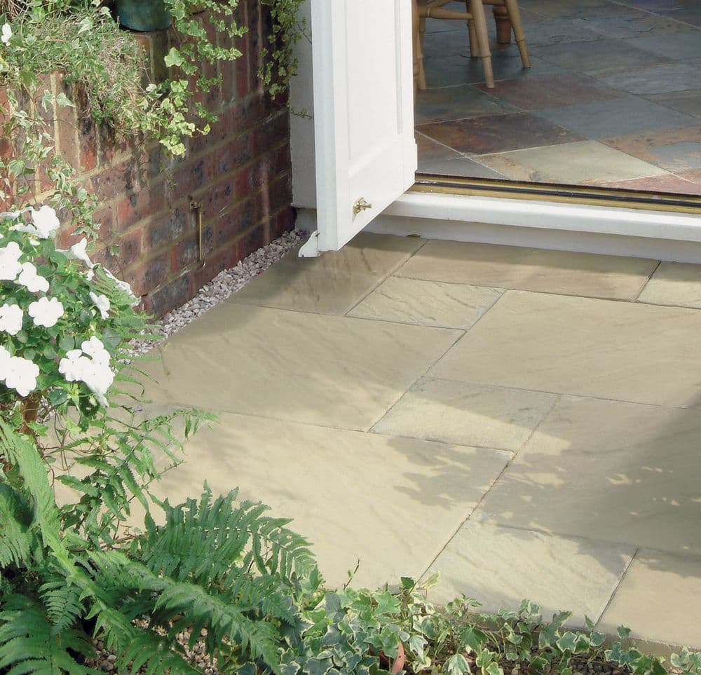 Brett Paving-Manmade Quorndon Patio -Buff-PAVING SLABS SINGLE SIZE OPTIONS