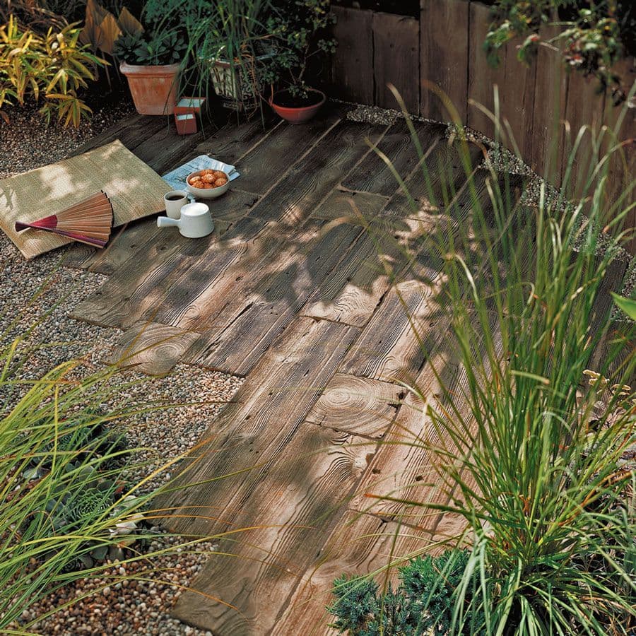 Marshalls Paving-Manmade Woodstone -Dark Brown-PAVING SLABS SINGLE SIZE ...