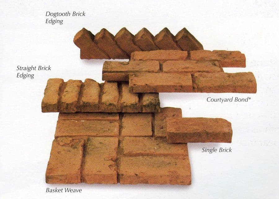 Stonemarket Paving-Manmade Antique Brick -Red-BASKET WEAVE BRICKS