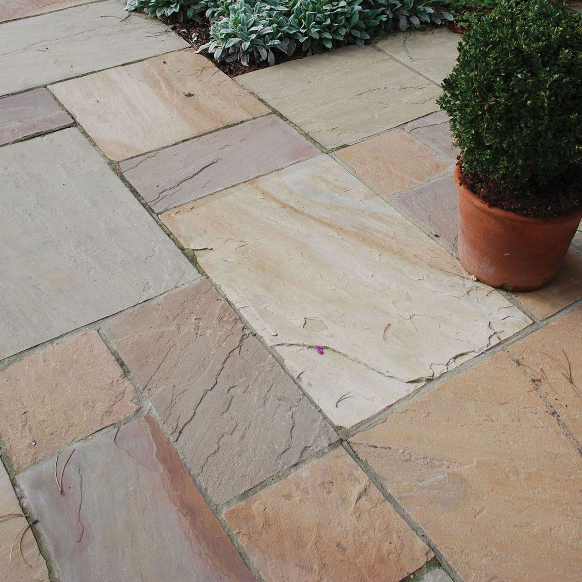 Global Stone Paving-Riven Sandstone-Buff Brown-PAVING SLABS SINGLE SIZE ...