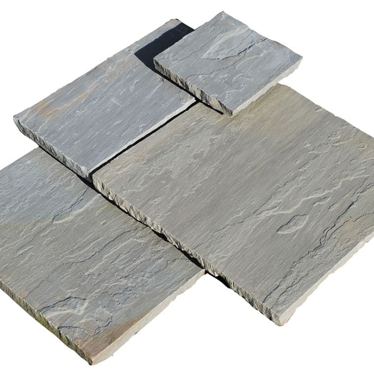 Global Stone Paving-Riven Sandstone-Castle Grey-PAVING SLABS MIXED SIZE ...
