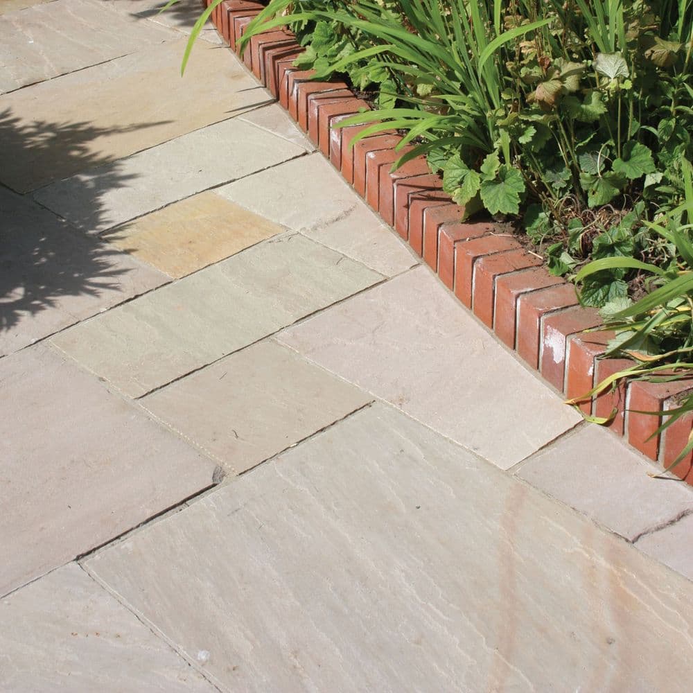Global Stone Paving-Riven Sandstone-York Green-PAVING SLABS MIXED SIZE ...