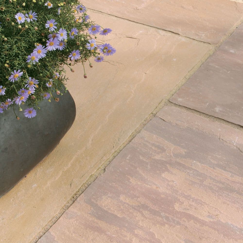 Stonemarket Paving-Riven Sandstone Marketstone -Pink Multi-PAVING SLABS ...