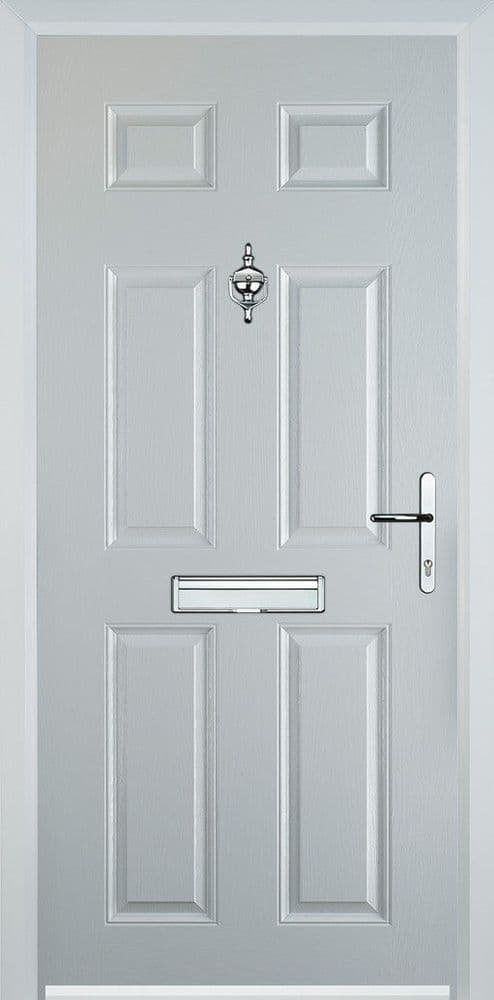 6 Panel Composite External Door - White