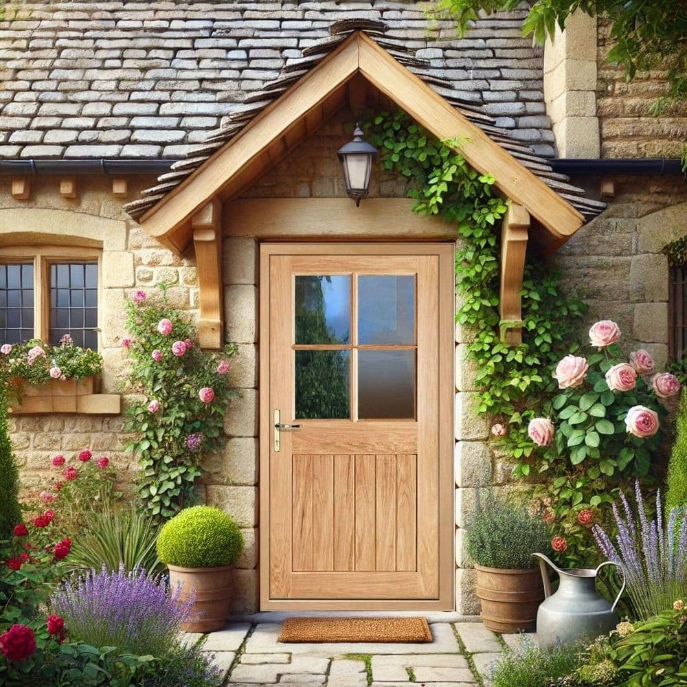 Cottage 4 Light Oak External door