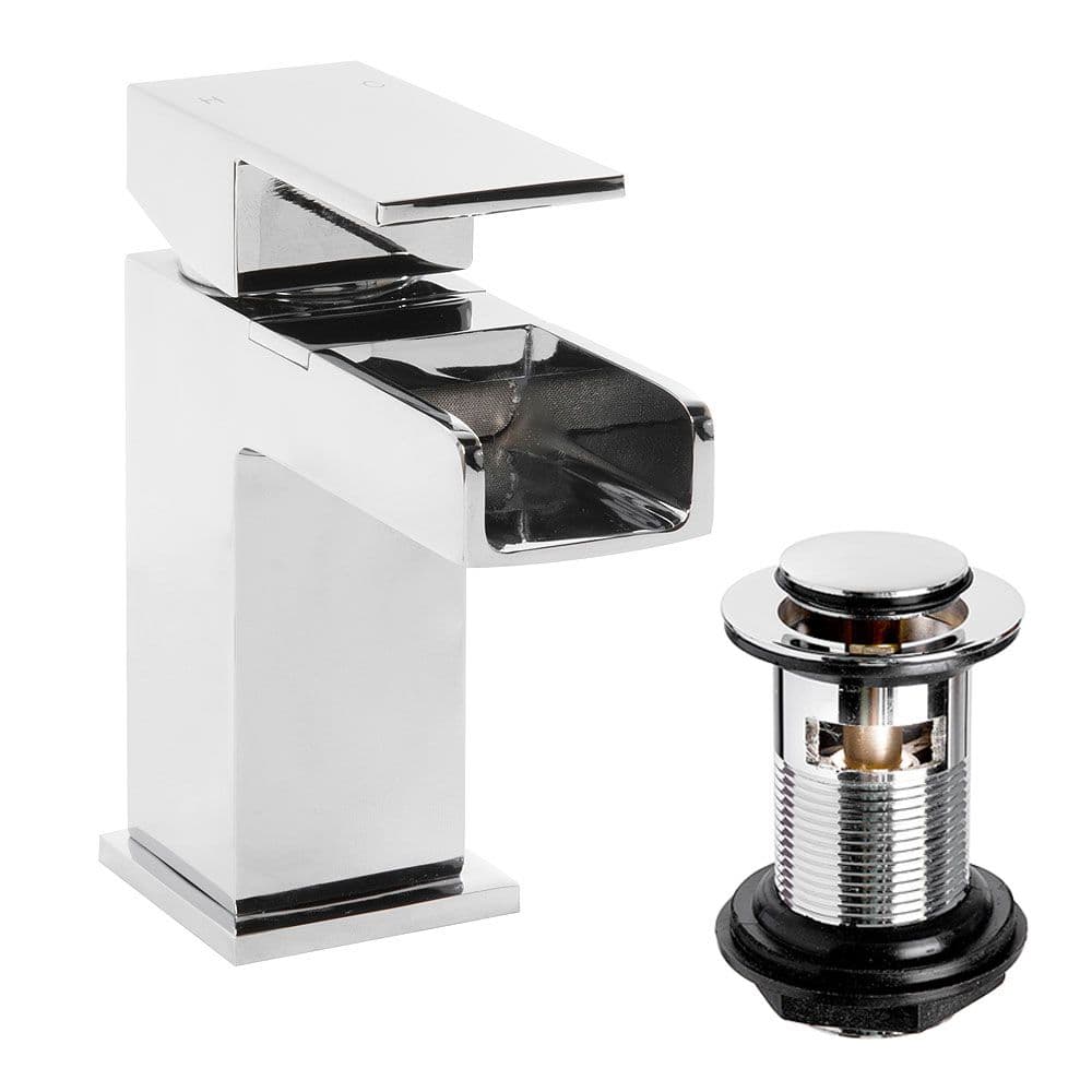 Arian Waterfall Basin Mixer with Pop Up Waste