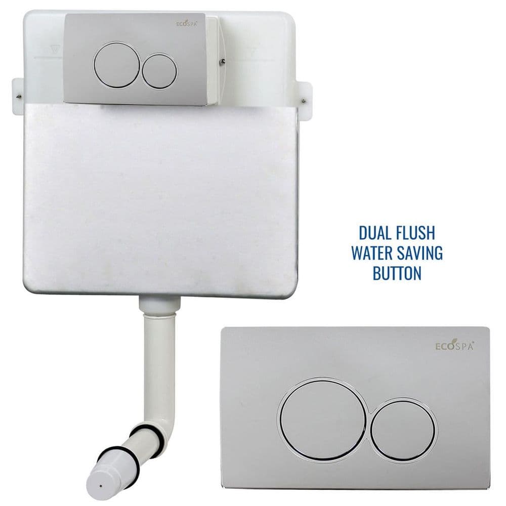 Concealed Cistern Universal WC Back to Wall Floor Standing Chrome Flush ...