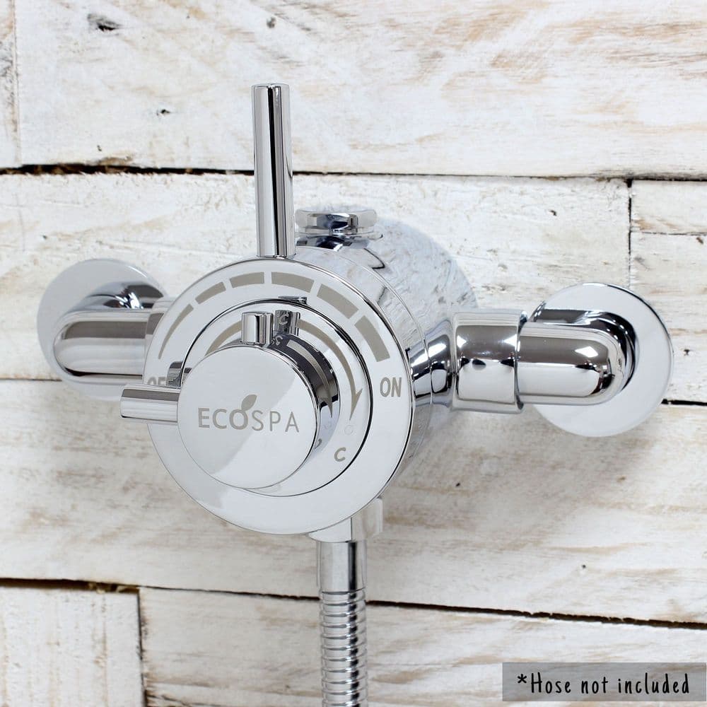 ECOSPA Modern Concentric Solid Brass Exposed Dual Thermostatic Bathroom ...
