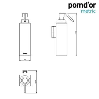 Pom D or Metric Wall Mounted Soap Dispenser Chrome 387801