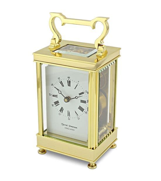 David Peterson Captains Clock 8 day Mechanical Carriage Clock DP/CC