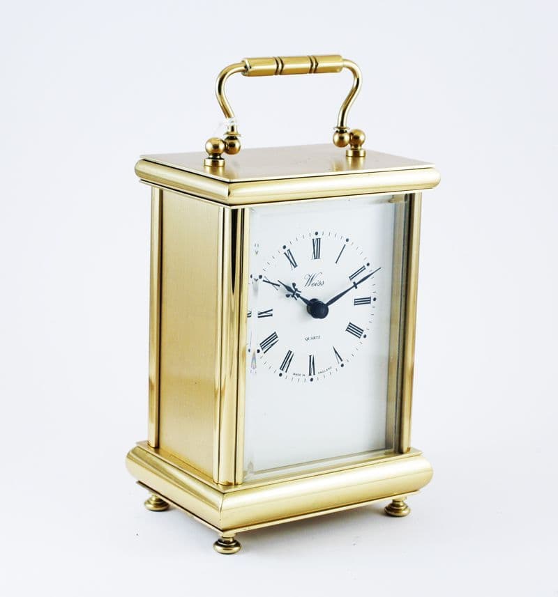 Refurbished Weiss BTC/1 Solid Brass Quartz Carriage Clock Ref Q5
