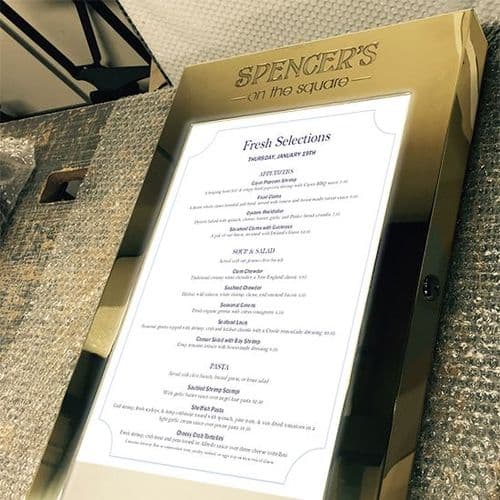 Menu Cases, LED lit, High Quality Menu Boxes finished in Brass, Chrome ...