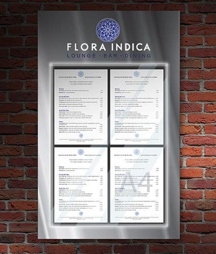 Menu Cases, LED lit, High Quality Menu Boxes finished in Brass, Chrome ...