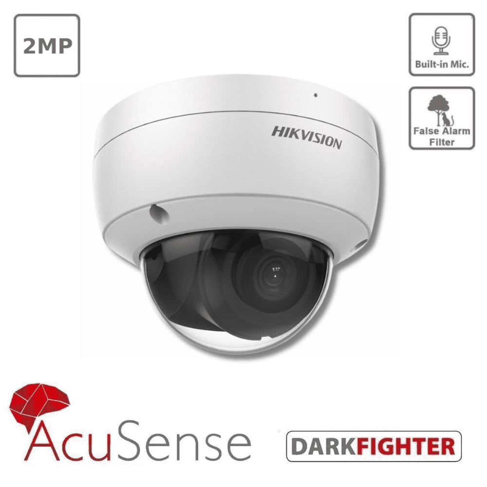 2 MP Hikvision DS-2CD2126G2-ISU 2 8mm C AcuSense Fixed Dome Network Camera