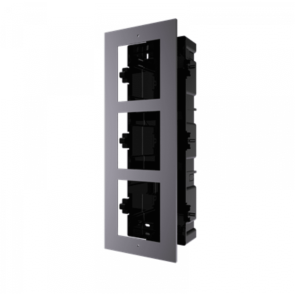 3 Gang Flush Mounting Bracket for Modular Intercom Hikvision DS-KD-ACF3