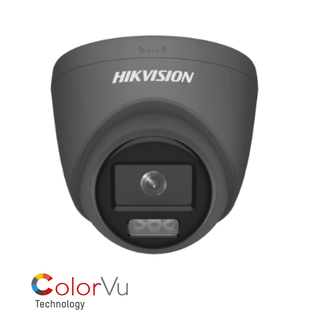3K Hikvision DS-2CE72KF3T- 3K ColorVu Fixed Lens Turret Grey Camera - 2 ...