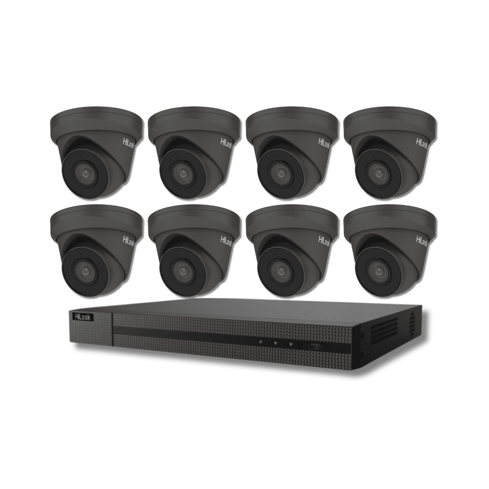 5MP HiLook by Hikvision IPC-T250H-MU Metal Base Built-In Mic 8 Camera ...