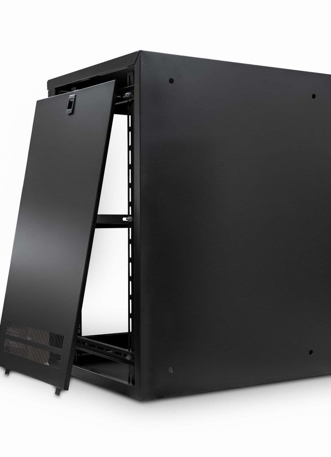 CAB-W12U-EL550 12U 550MM 19" Data Wall Cabinet W/ Shelf - Black