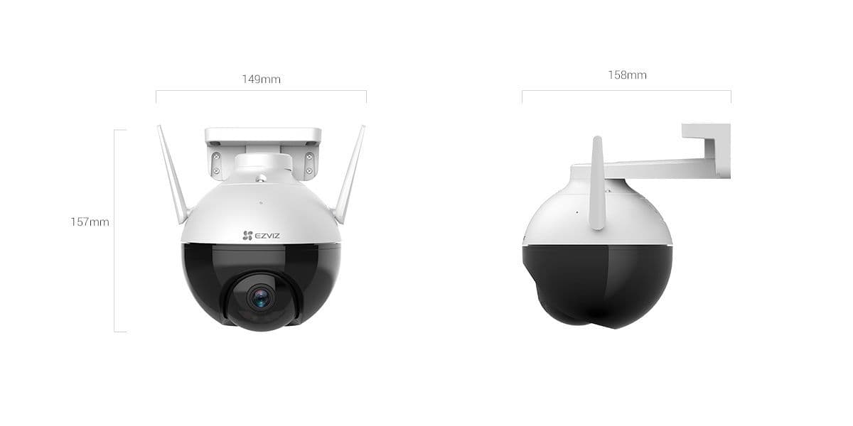 EZVIZ CS-C8T 2MP Outdoor Wi-Fi Security Camera 360 Pan & Tilt Colour ...