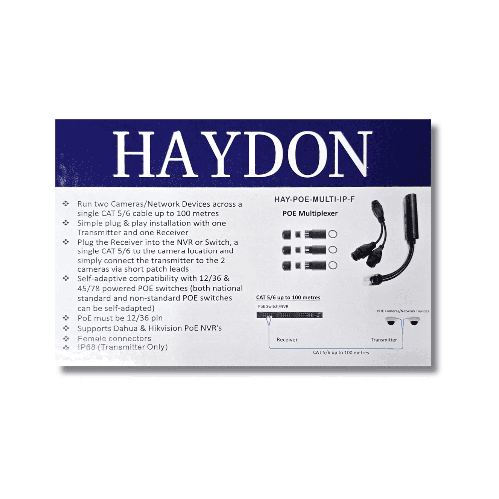 Haydon HAY-POE-MULTI-IP-F PoE Port Multiplexer