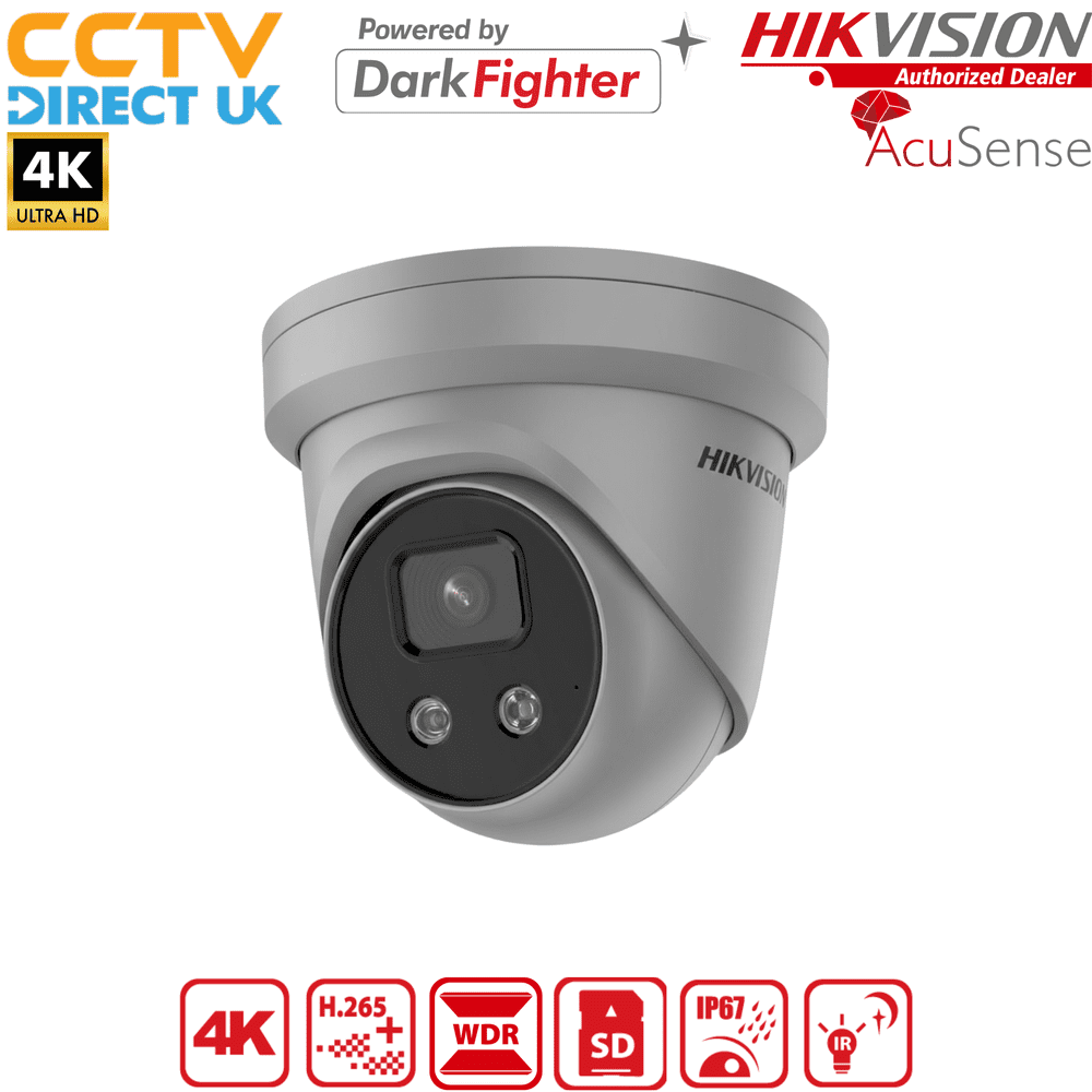 Hikvision DS-2CD2386G2-IU 8MP AcuSense Turret IP Camera – Darkfighter ...