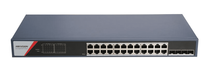 Hikvision DS-3E1528P-SI-24P4F 24-Port Gigabit Smart PoE Switch with 4 ...