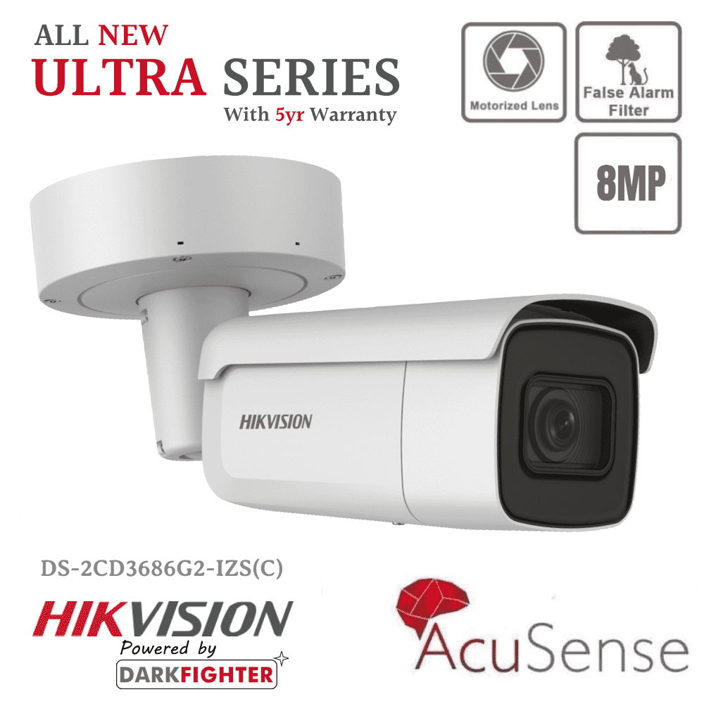 Hikvision Ultra Series - DS-2CD3686G2-IZS C 8 MP AcuSense Varifocal ...