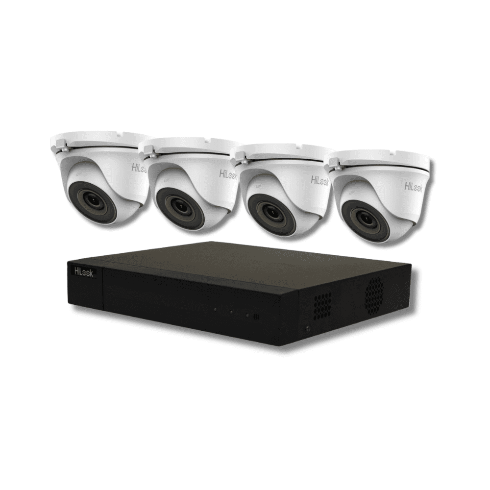 Hilook by Hikvision TK-4144TH-MH 1080P 4 Channel TVI Kit 4X 4 MP Analog ...