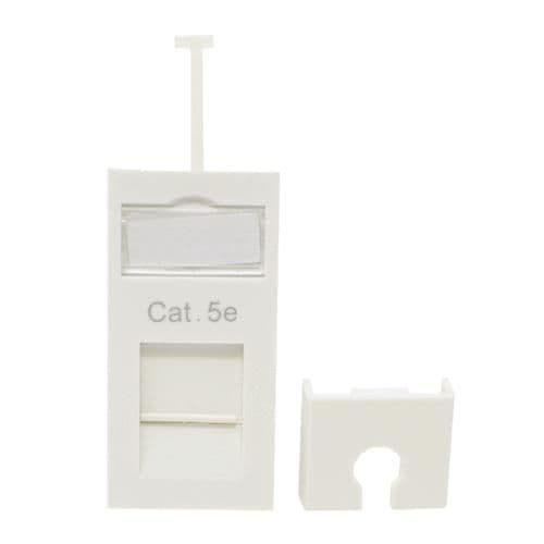Low Profile LP-MODC5E Cat5e Unshielded RJ45 Outlet Module White Network ...
