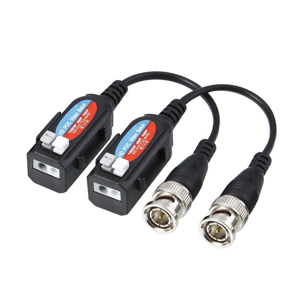 PoC Baluns - CCTV Video Balun 5MP 8MP 4K POC HD CAT5 E CAT6 BNC Power ...